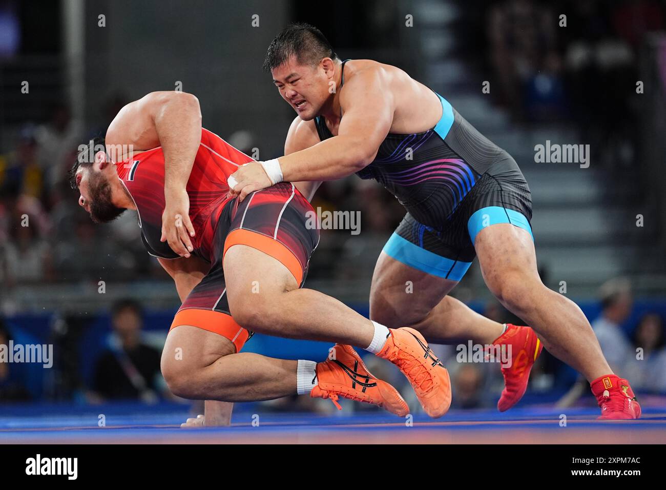 **CHINESE MAINLAND, HONG KONG, MACAU AND TAIWAN OUT** Chinese Greco-Roman wrestler Meng Lingzhe ...