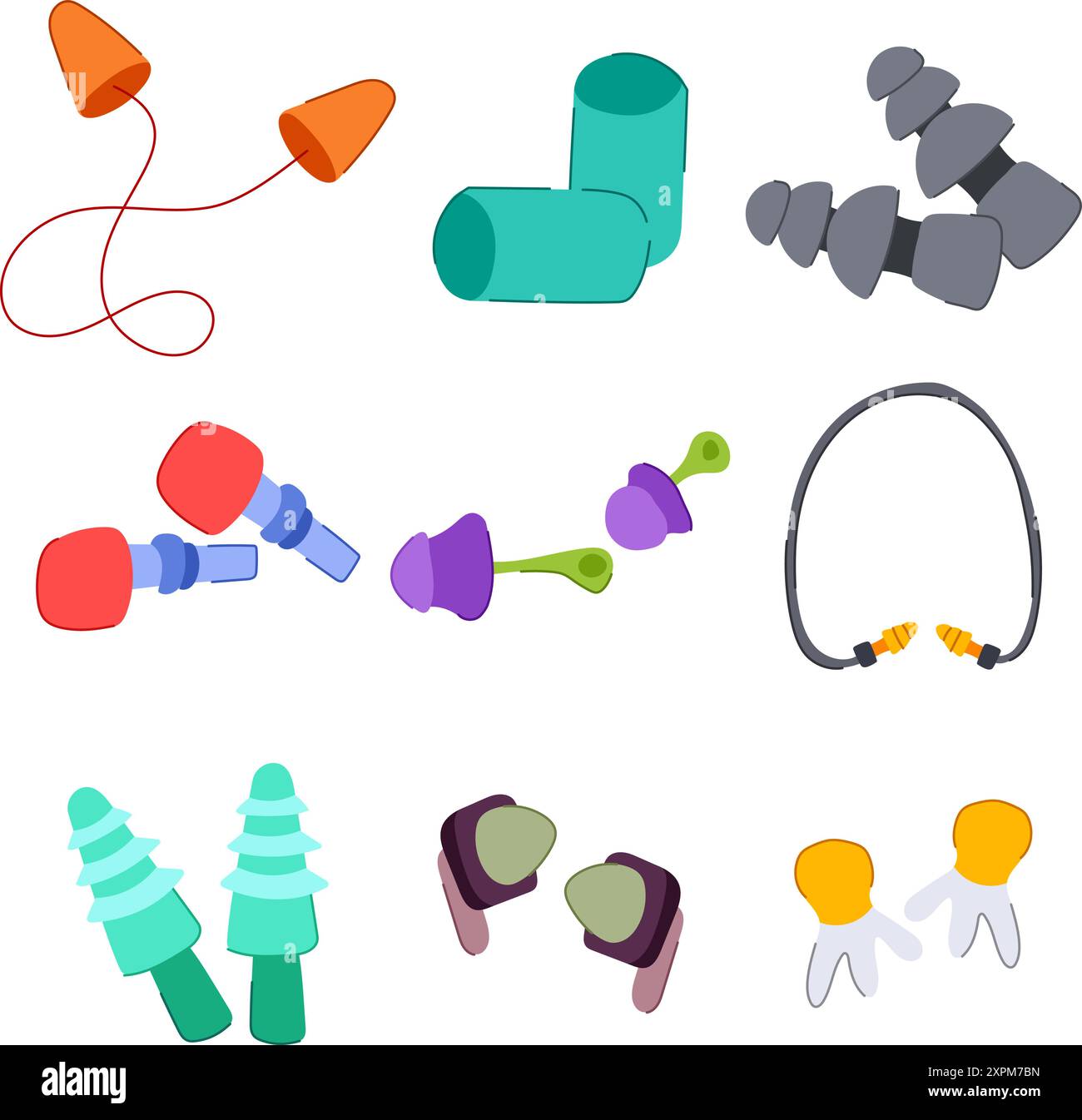 earplug set cartoon vector illustration Stock Vector Image & Art - Alamy