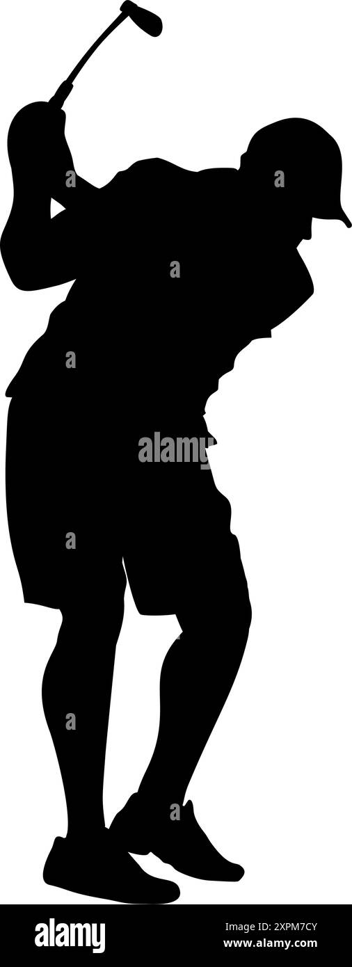 Black man golfing Stock Vector Images - Alamy