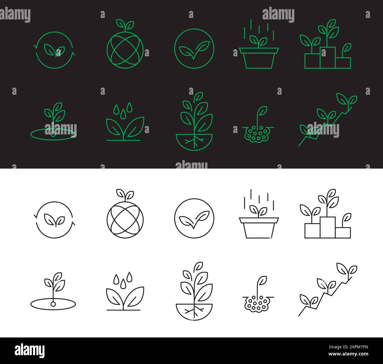 Set of line icons related to upskill, upscaling, personal growth ...