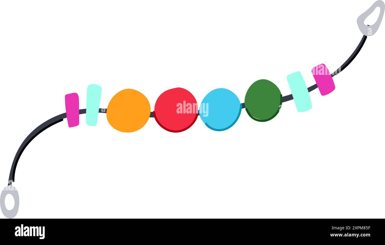 retro friendship bracelet cartoon vector illustration Stock Vector ...