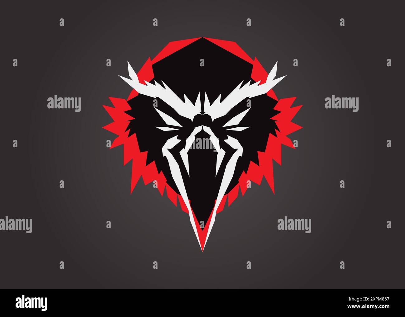 Eagle and wings logo, hawk or bird emblem, furious icon, brave, luxury ...