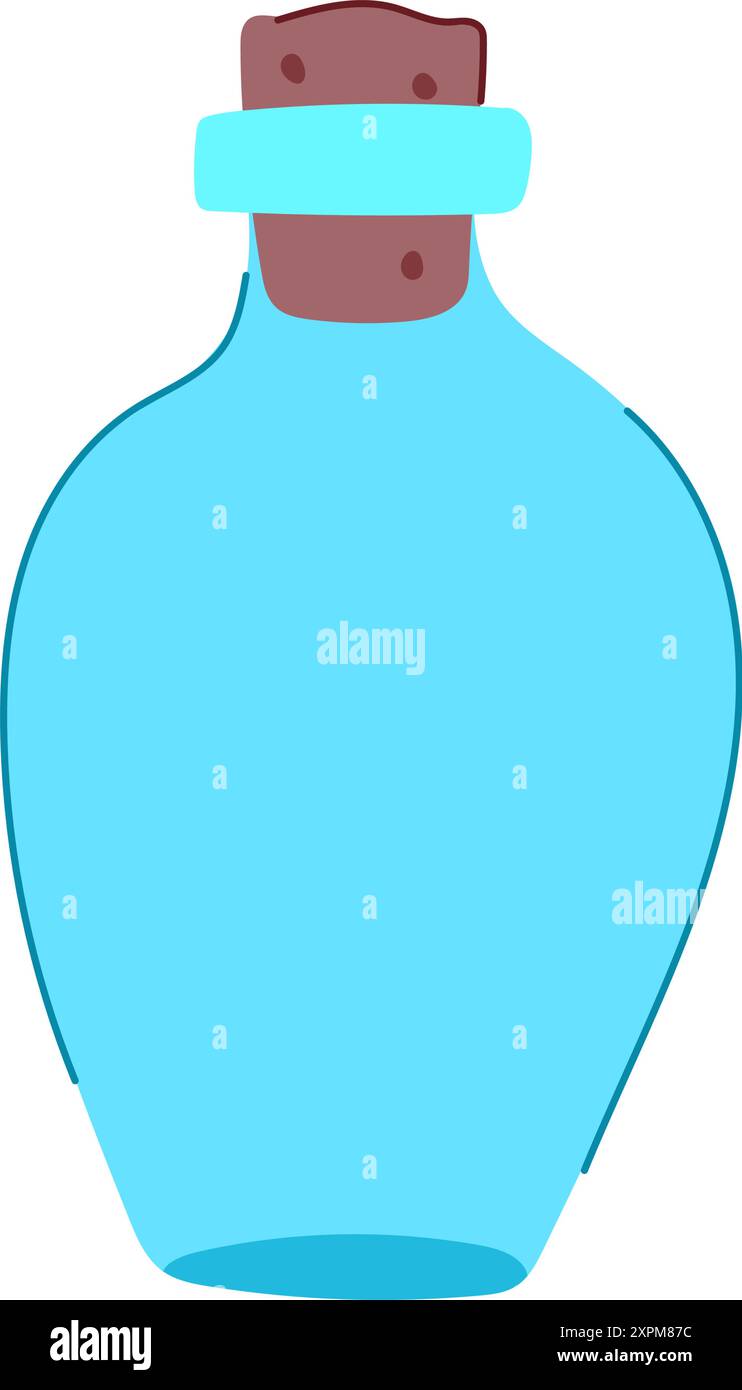 wine glass bottle cartoon vector illustration Stock Vector Image & Art ...