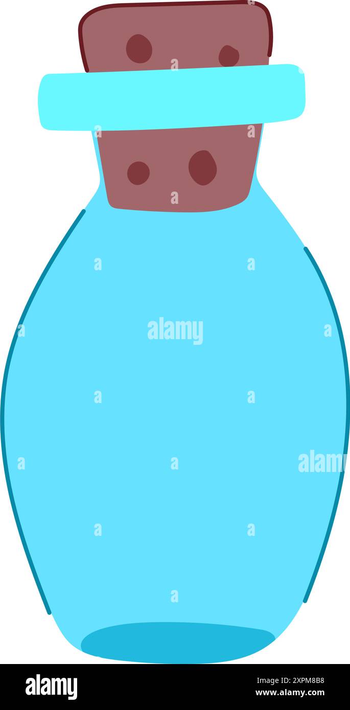 amber glass bottle cartoon vector illustration Stock Vector Image & Art ...