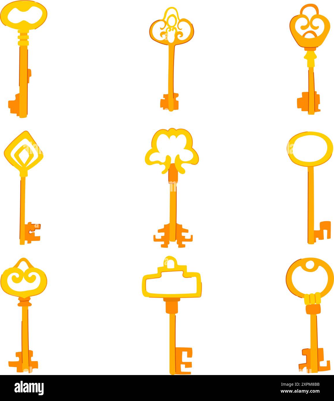 golden key set cartoon vector illustration Stock Vector Image & Art - Alamy