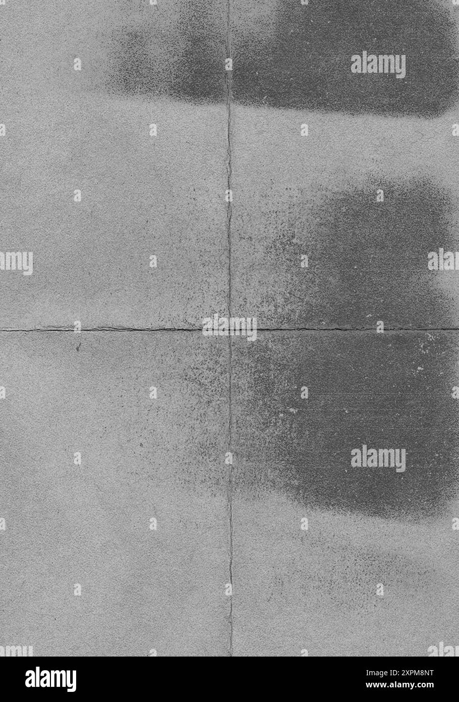 Old Black Empty Aged Damaged Paper Photo. a4 size, folded, Rough Grunge ...