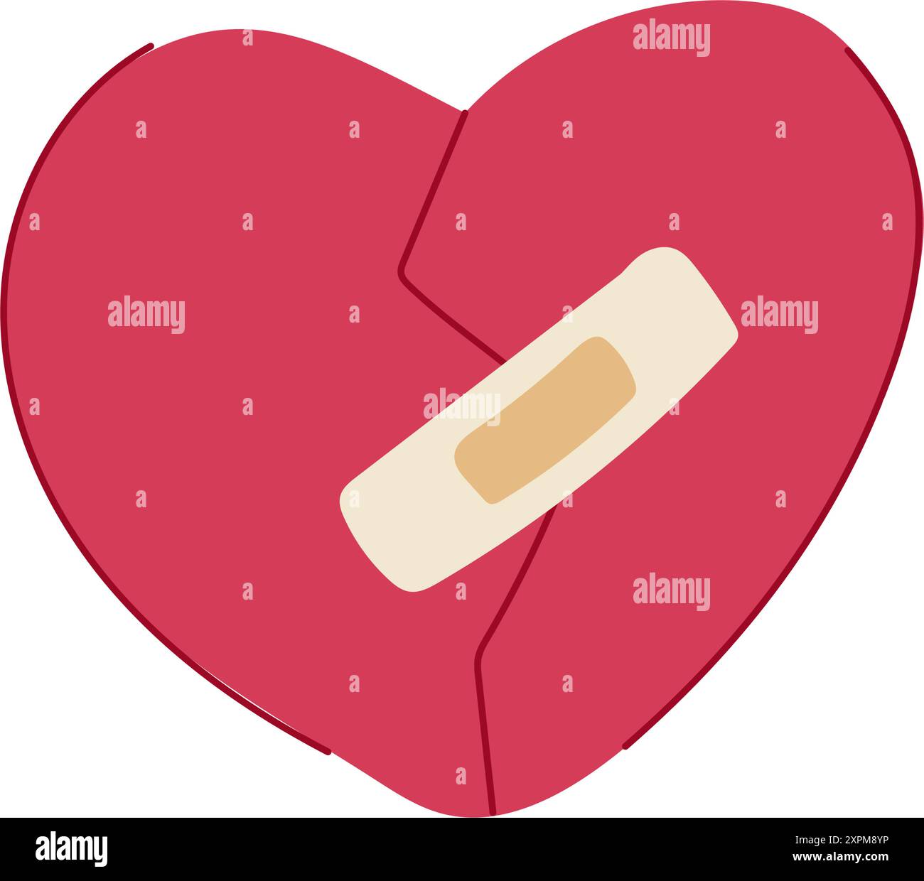 relationship heart broken cartoon vector illustration Stock Vector ...