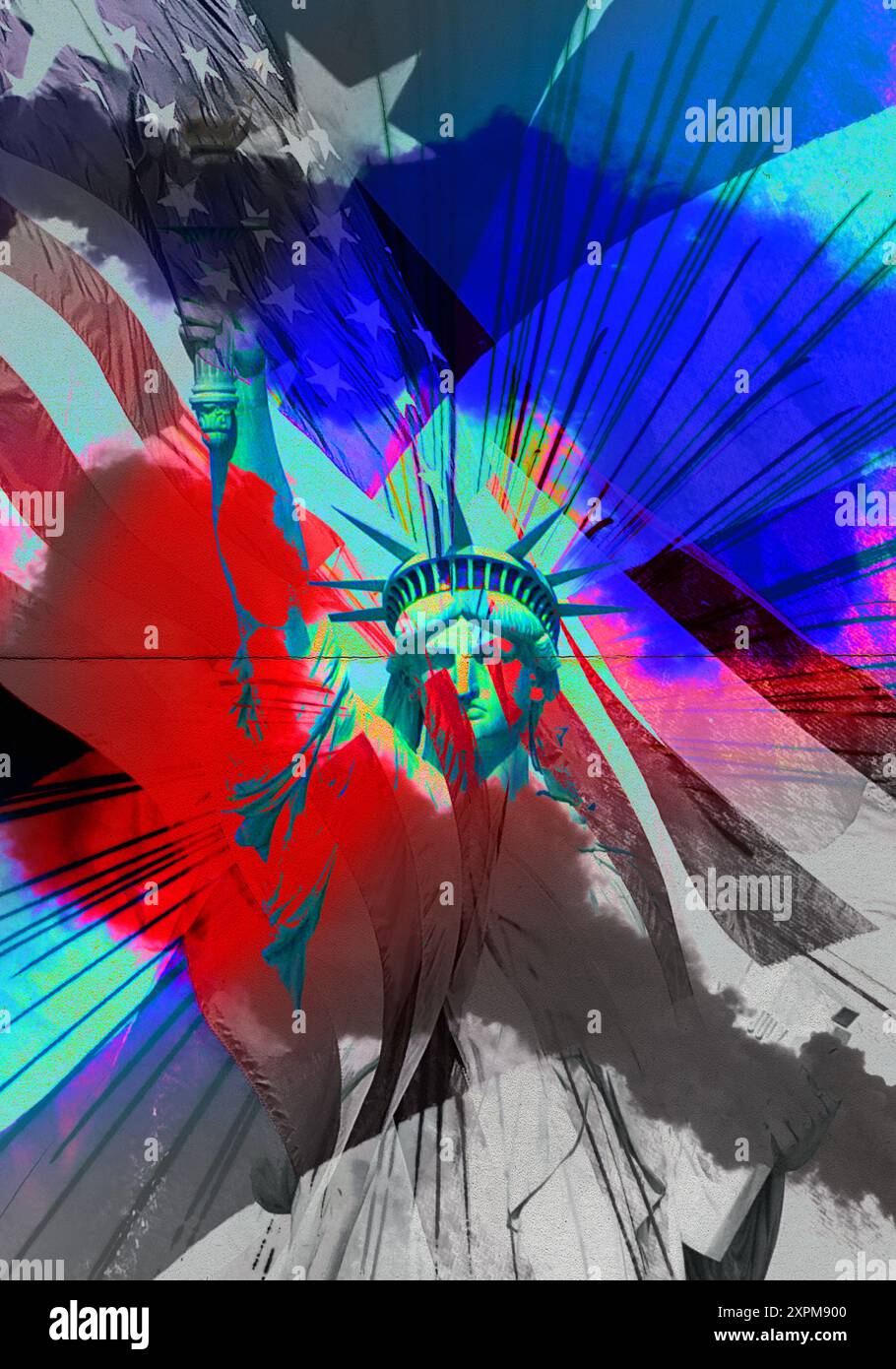 4th of July abstract background, independence day of America, USA flag ...