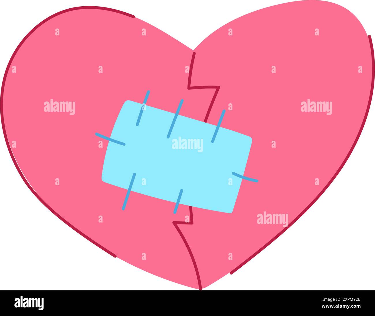 divorce heart broken cartoon vector illustration Stock Vector Image ...
