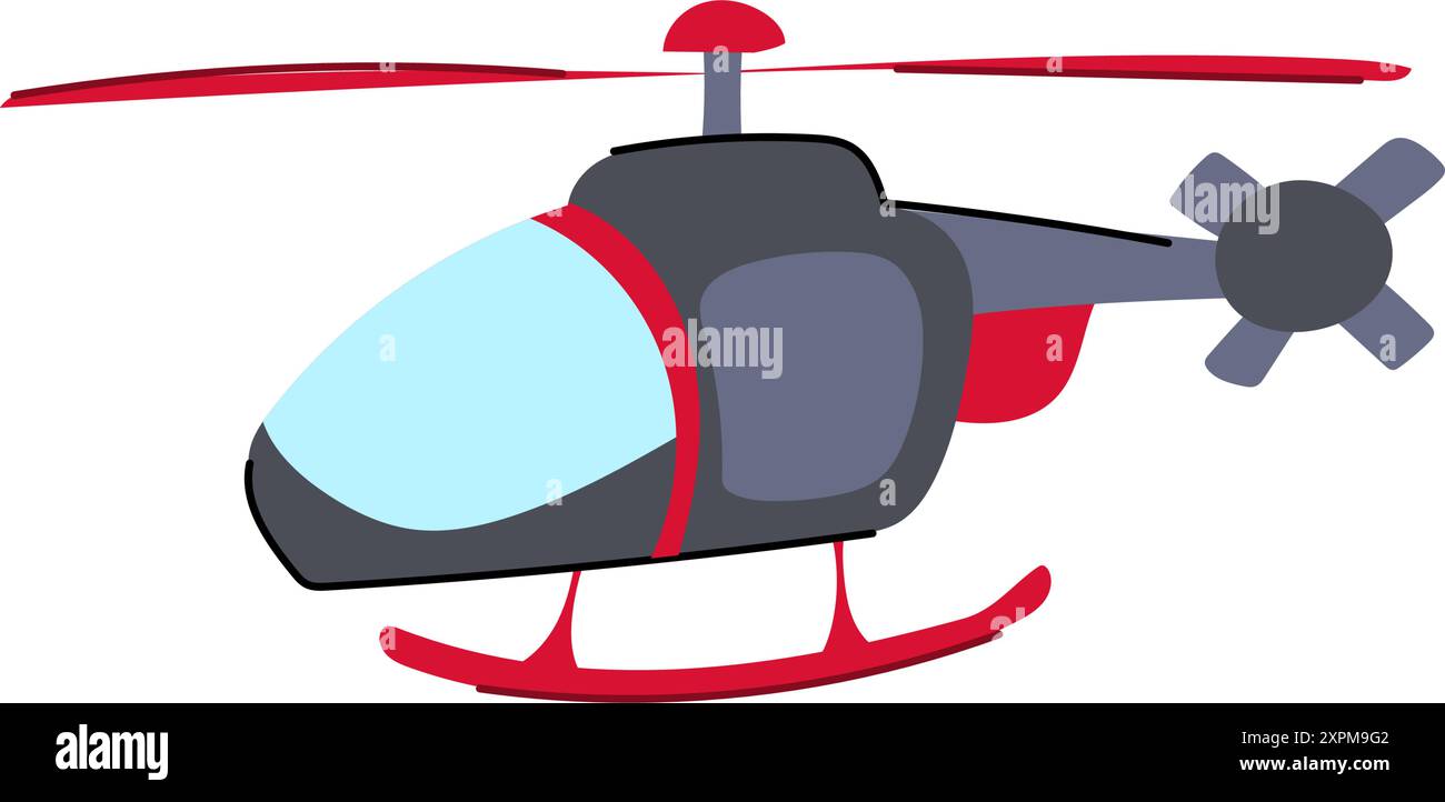 child helicopter toy cartoon vector illustration Stock Vector Image ...