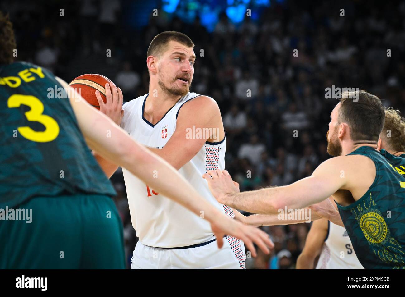 Nikola Jokic of Serbia, Basketball, Men's Quarterfinal between Serbia ...