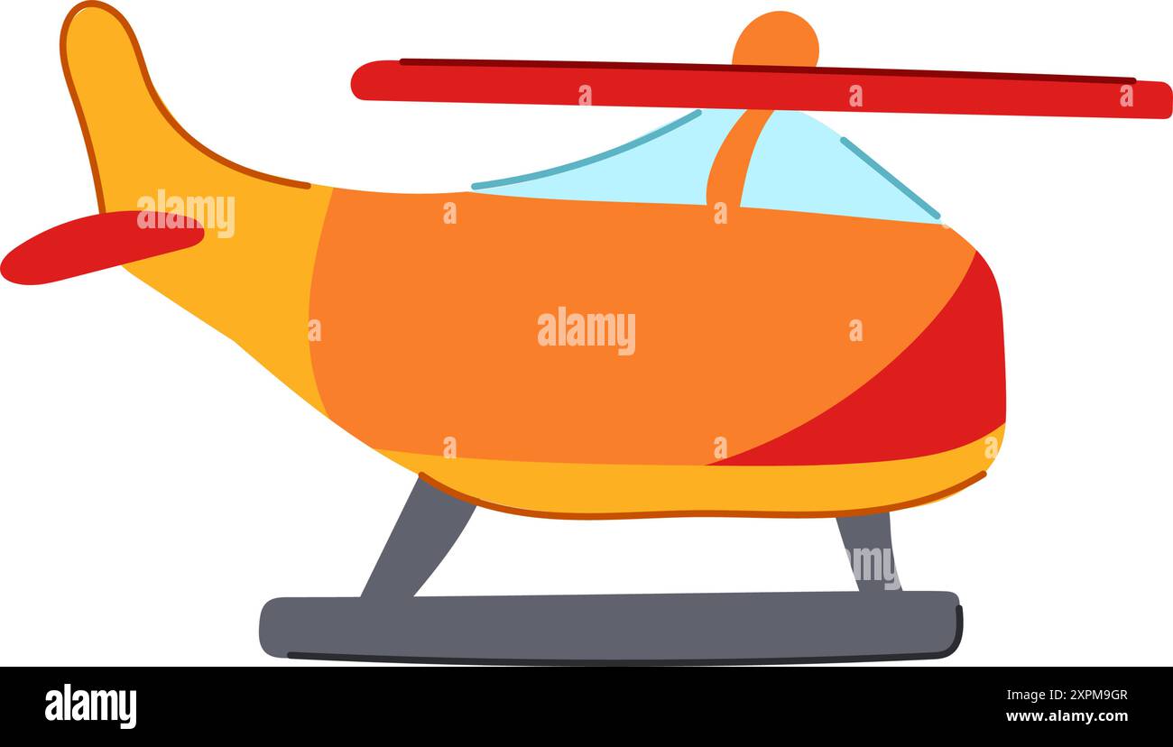 plane helicopter toy cartoon vector illustration Stock Vector Image ...