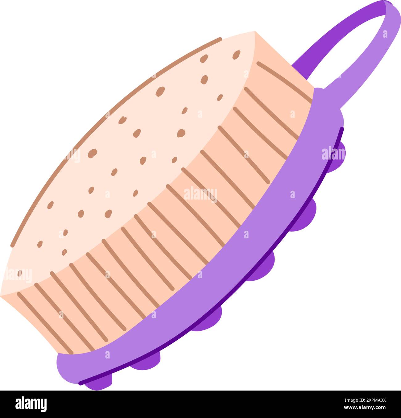 fiber loofah shower cartoon vector illustration Stock Vector Image ...