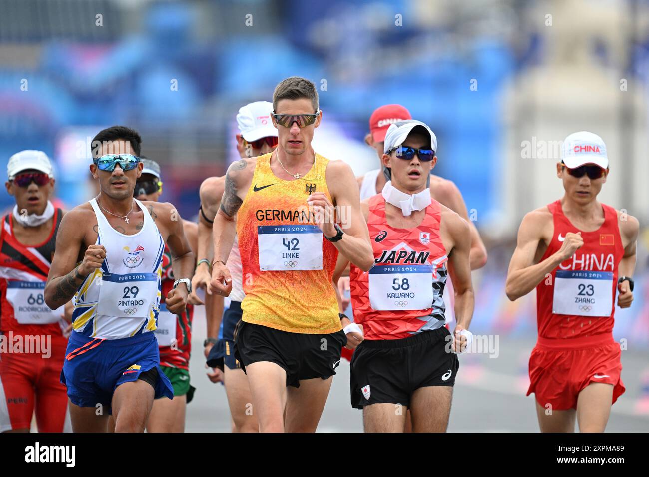 Paris, France. 07th Aug, 2024. Olympics, Paris 2024, athletics, walking ...