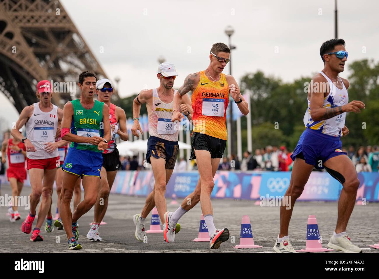 Germany's Linke Christopher (42) competes during the marathon race walk ...