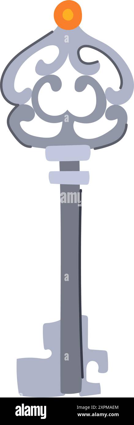 gold magic key cartoon vector illustration Stock Vector Image & Art - Alamy