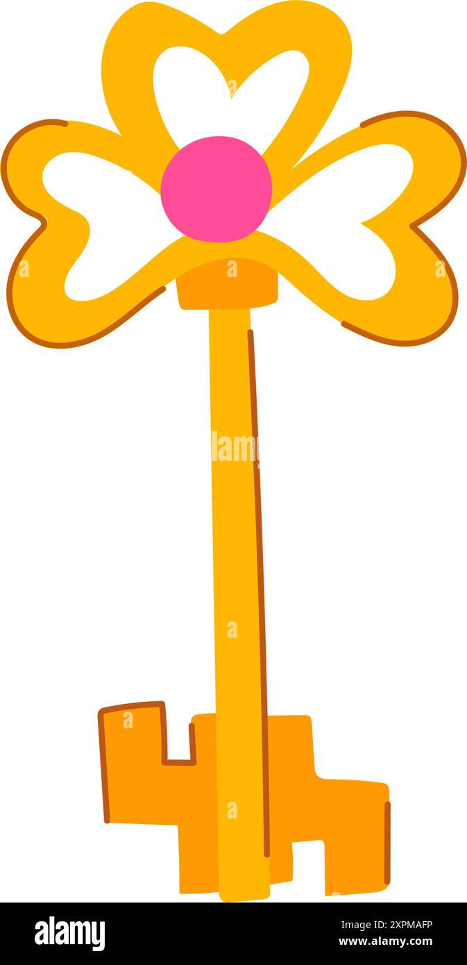 skeleton magic key cartoon vector illustration Stock Vector Image & Art ...