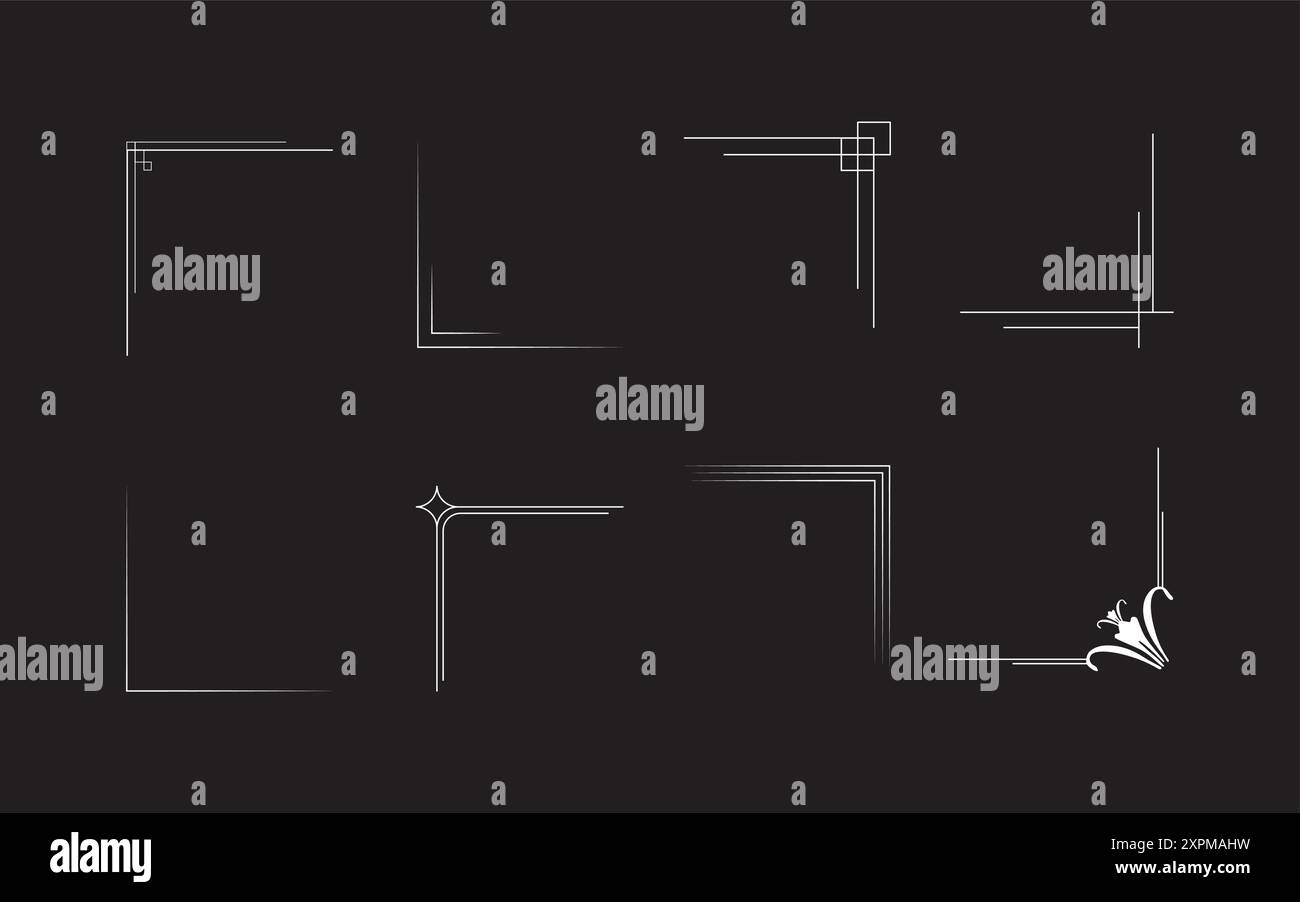 Simple straight decorative border Stock Vector Images - Alamy