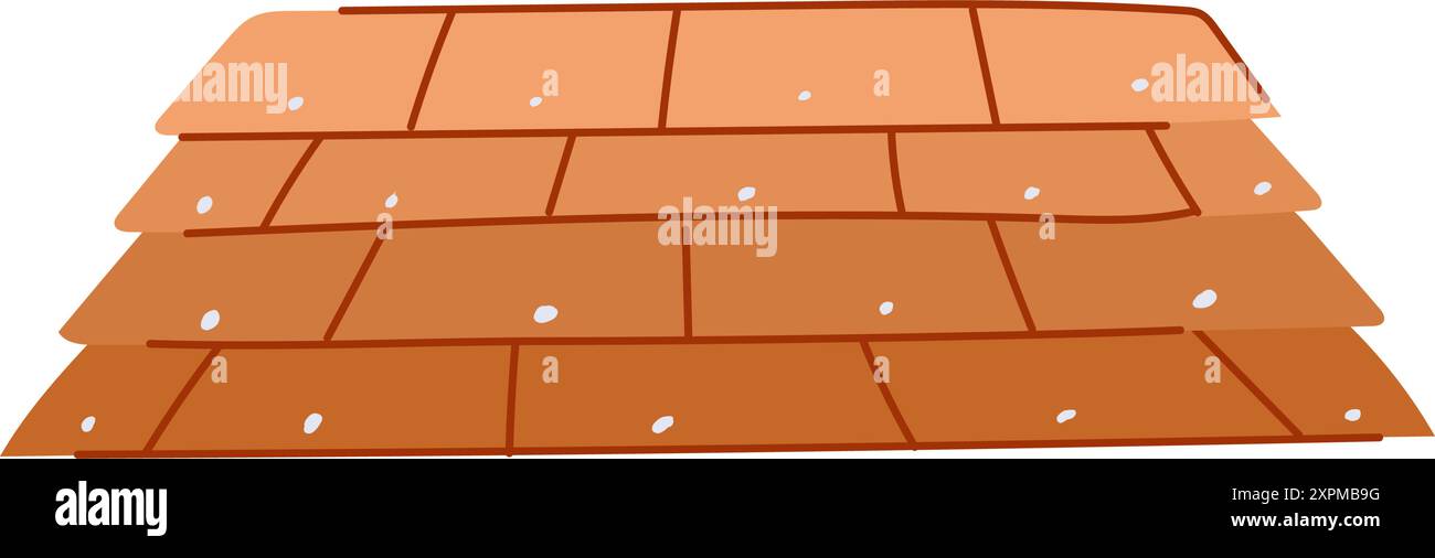 ceramic roof tile cartoon vector illustration Stock Vector Image & Art ...
