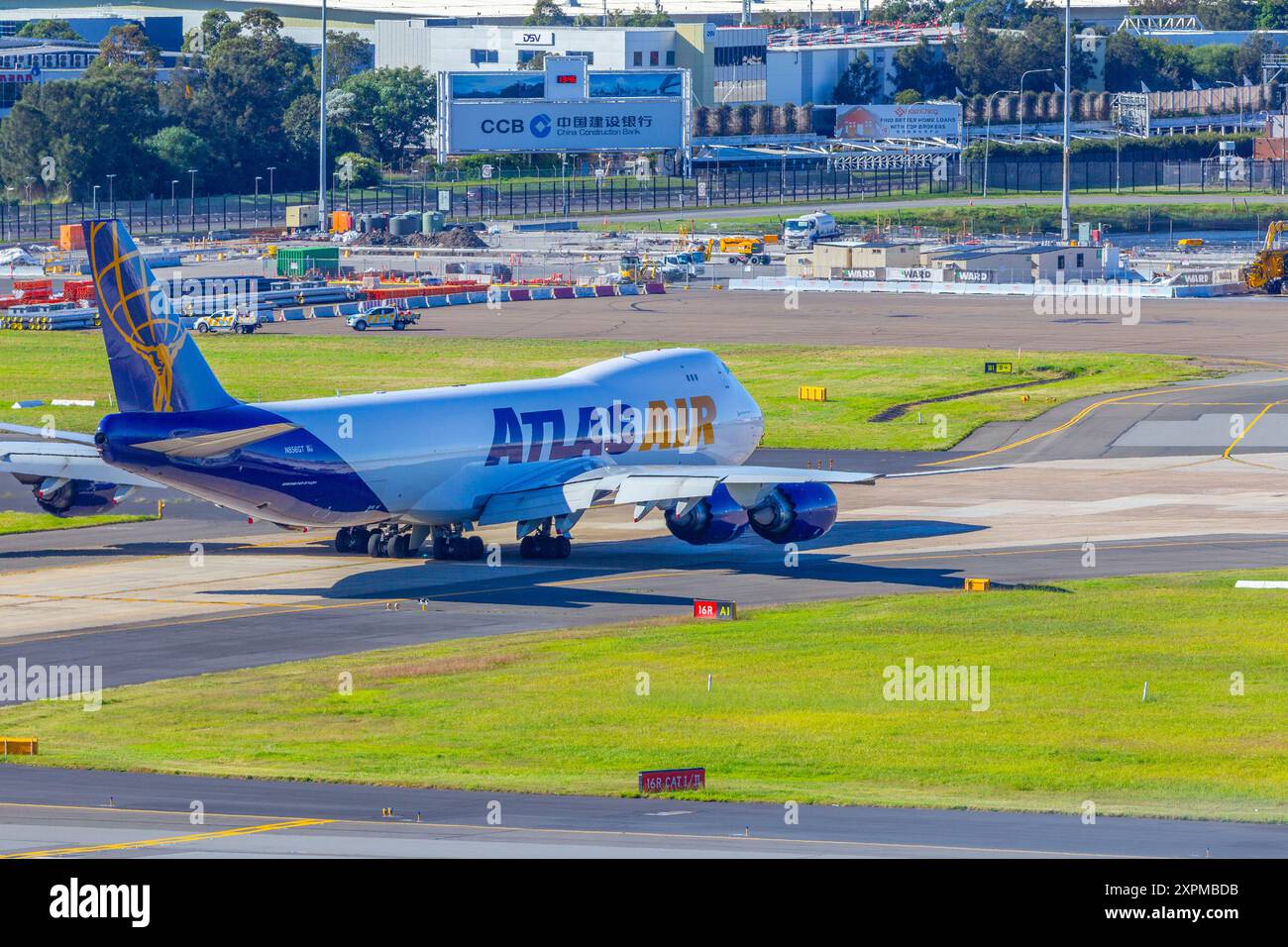 An 'Atlas Air' jet on the tarmac at Sydney Airport in Australia Stock ...