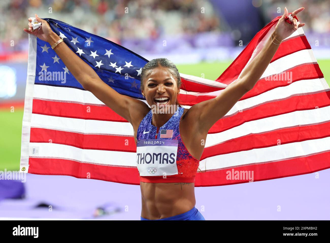 THOMAS Gabrielle (USA), AUGUST 6, 2024 - Athletics : Women's 200m Final during the Paris 2024 ...