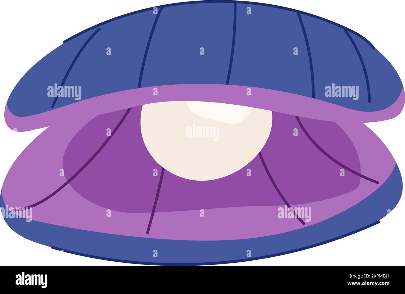 oyster shell pearl cartoon vector illustration Stock Vector Image & Art ...