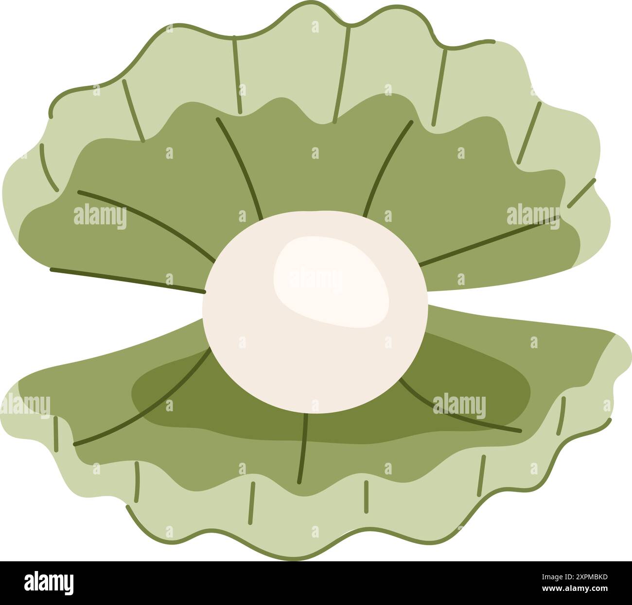 sea shell pearl cartoon vector illustration Stock Vector Image & Art ...
