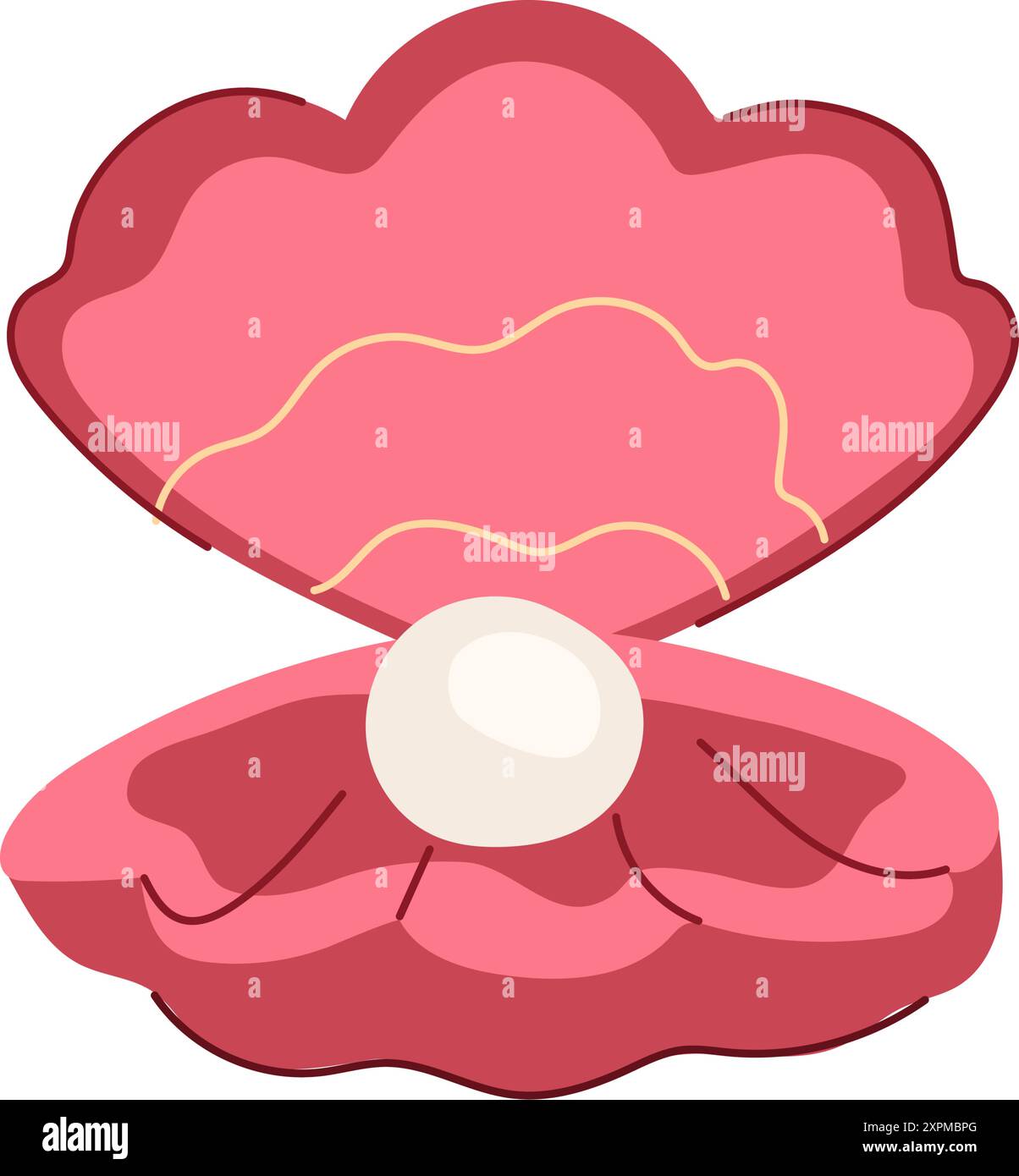 water shell pearl cartoon vector illustration Stock Vector Image & Art ...