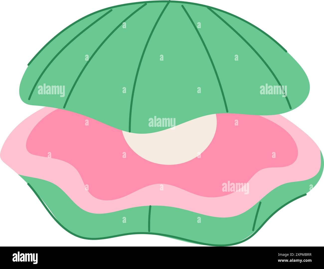 perl shell pearl cartoon vector illustration Stock Vector Image & Art ...