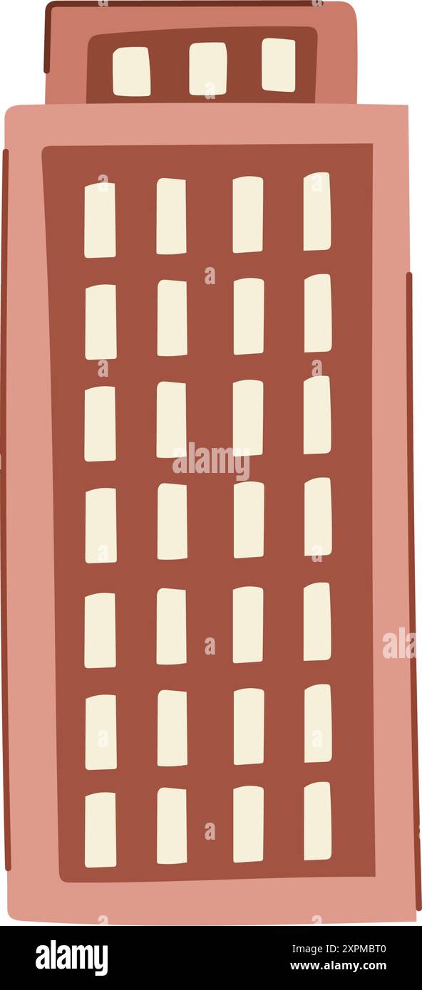 architecture skyscraper cartoon vector illustration Stock Vector Image ...