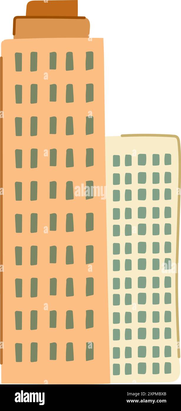 skyscraper skyscraper cartoon vector illustration Stock Vector Image ...