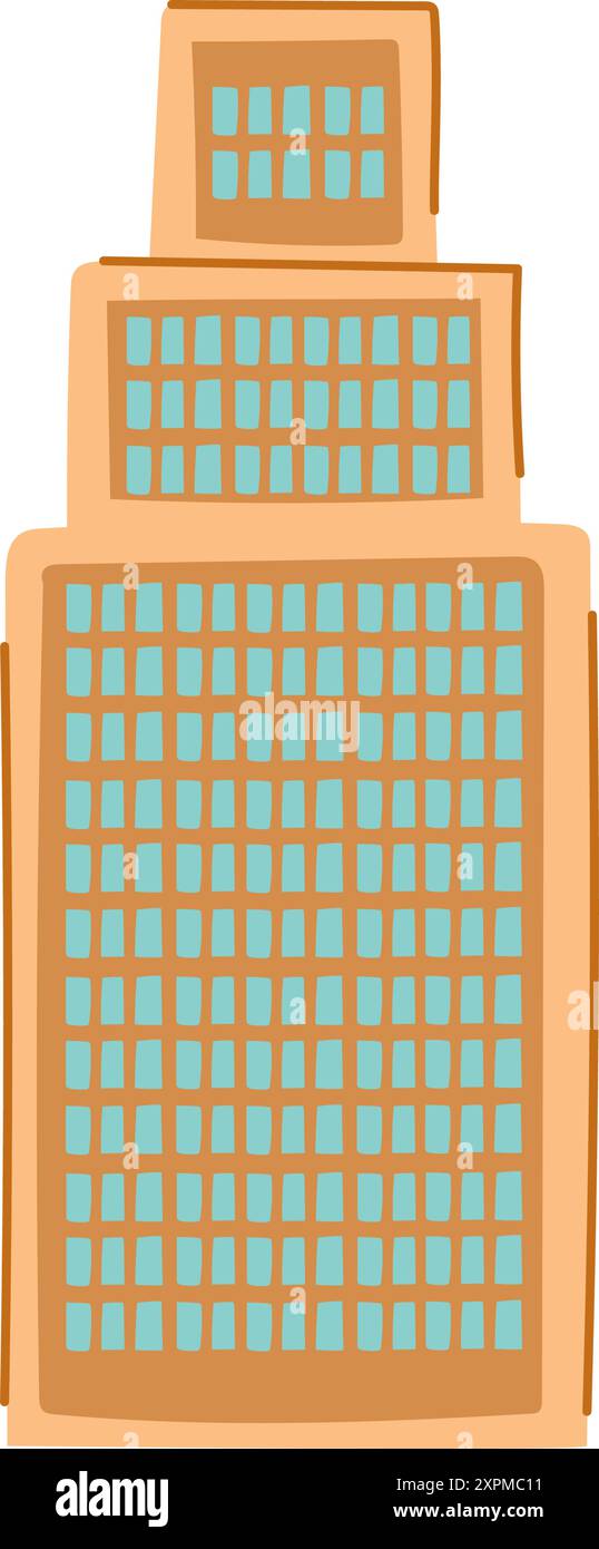 construction skyscraper cartoon vector illustration Stock Vector Image ...