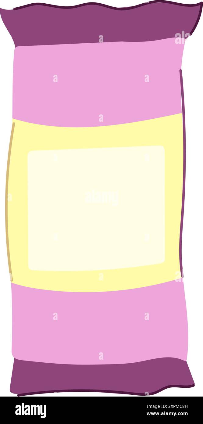 pouch snack pack cartoon vector illustration Stock Vector Image & Art ...