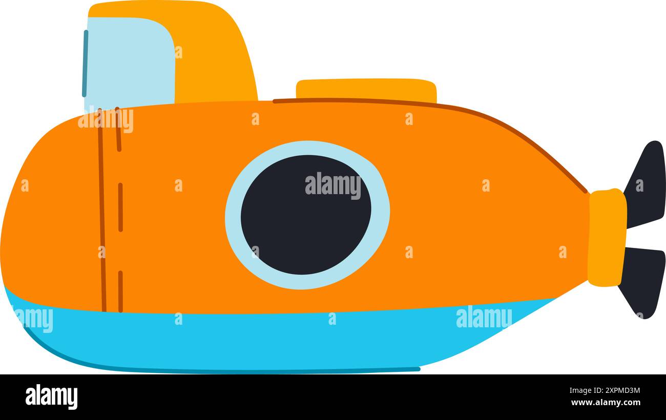 ocean submarine cartoon vector illustration Stock Vector Image & Art ...