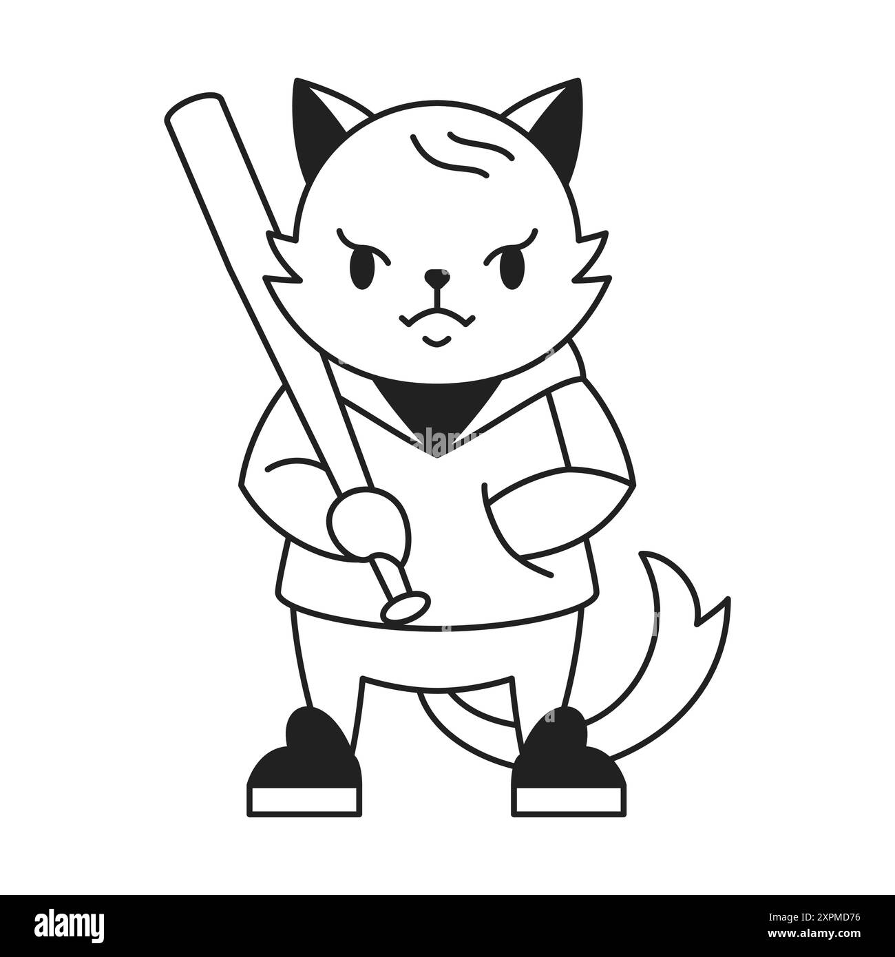 Y2k criminal angry fox street style with baseball bat contemporary pop ...