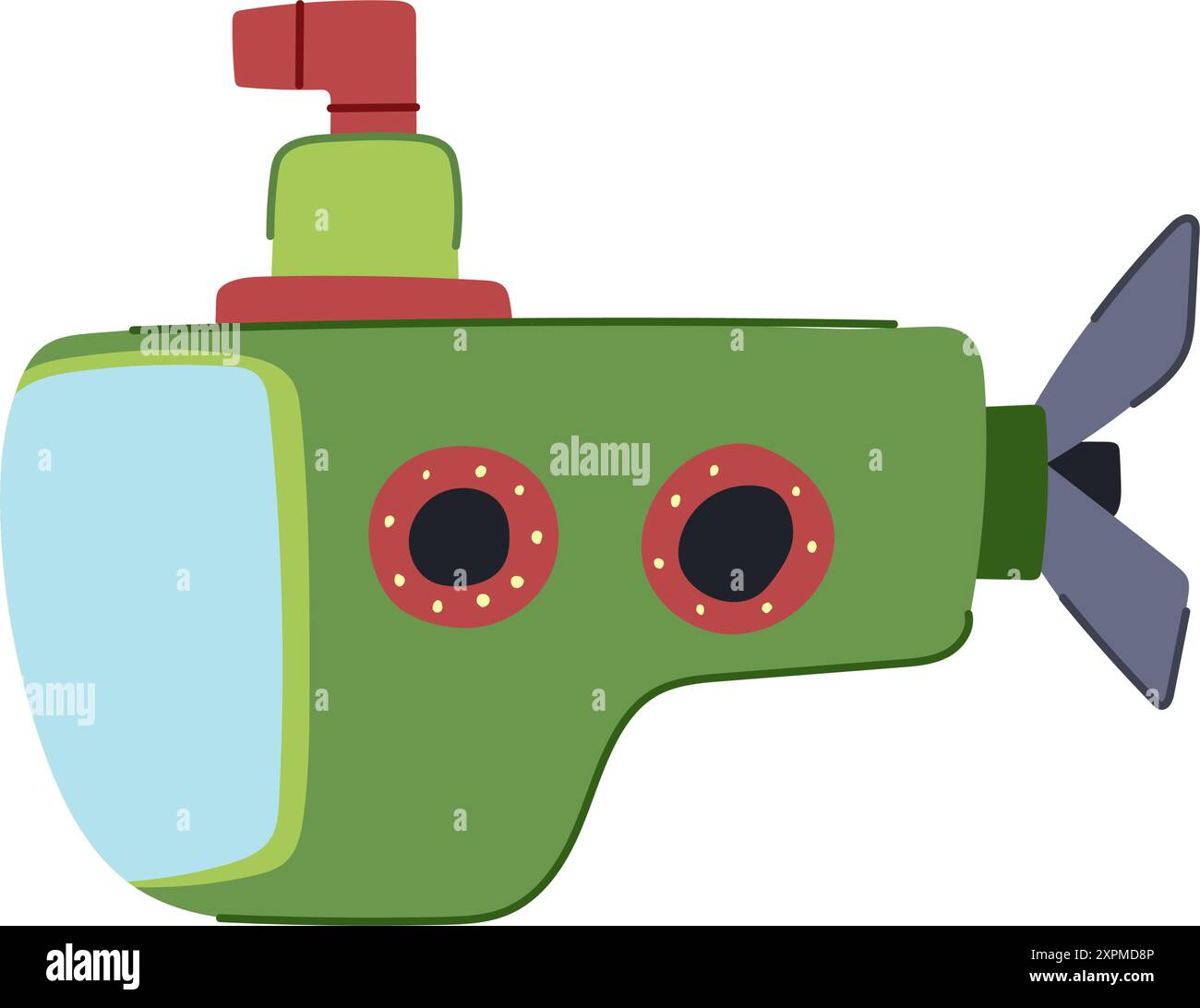 underwater submarine cartoon vector illustration Stock Vector Image ...