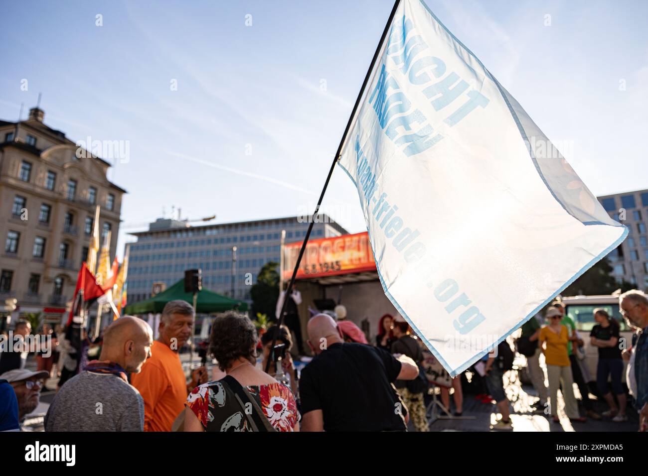 Munich, Germany. 06th Aug, 2024. Hundreds of people gathered in Munich ...