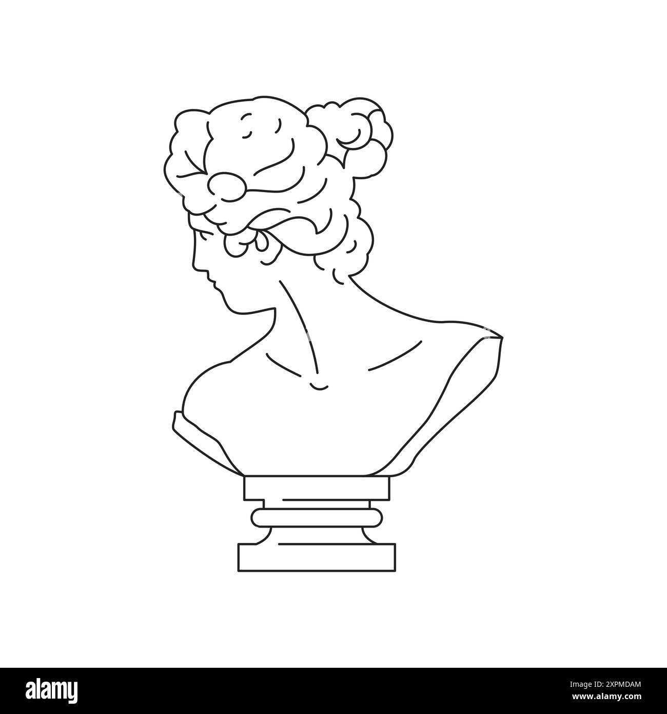 Y2k antique Greek goddess gypsum bust psychedelic contemporary pop art ...