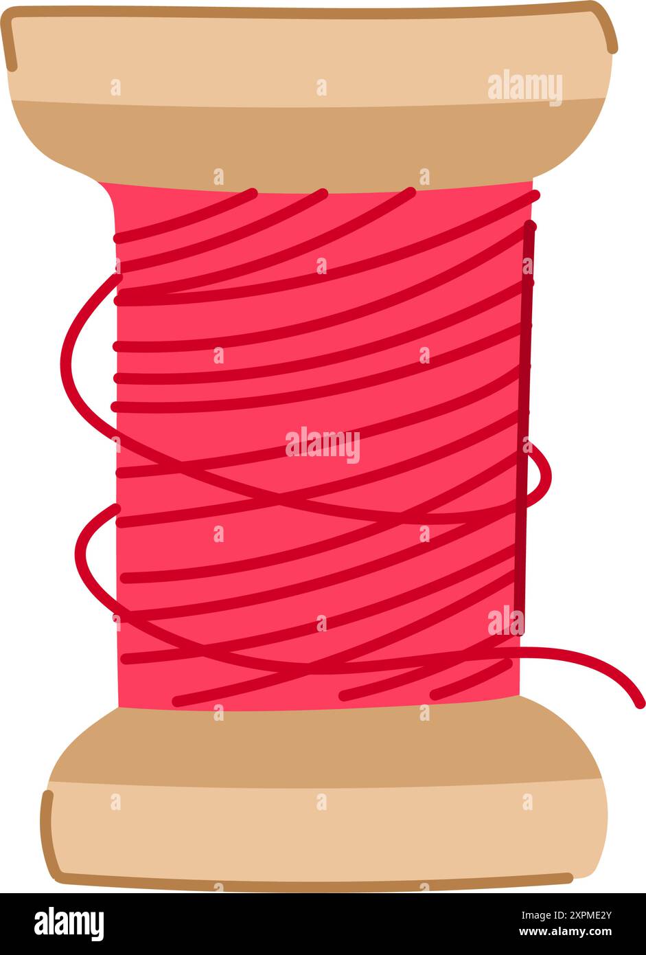 cotton thread spool cartoon vector illustration Stock Vector Image ...