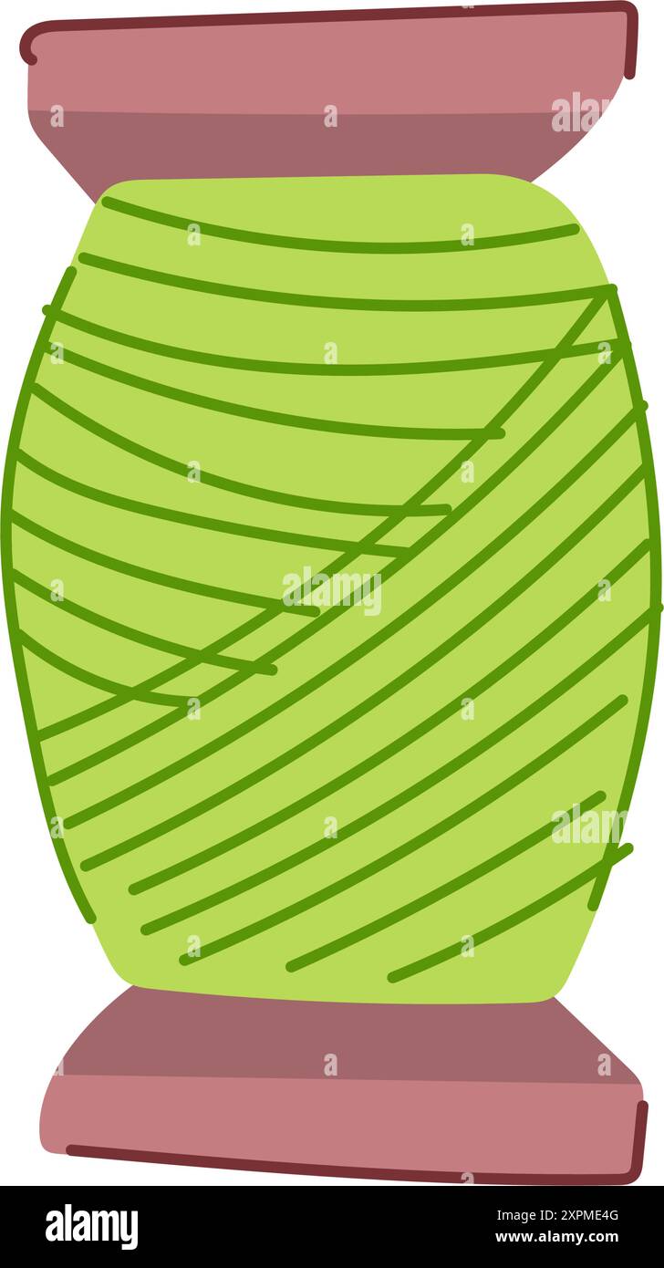 sewing thread spool cartoon vector illustration Stock Vector Image ...