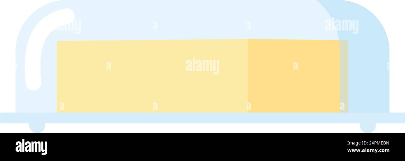 Butter on plate isolated on white background. Vector illustration Stock ...