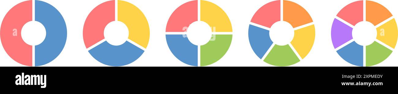 Circle division infographic icon set. Pie chart divided 4,5,6 equal ... Circle division infographic icon set. Pie chart divided 4,5,6 equal ...
