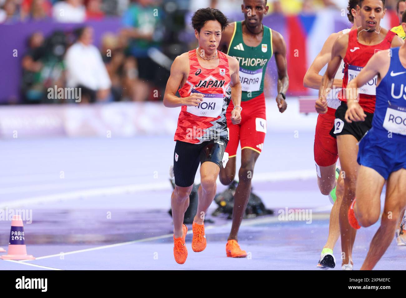 Saint-Denis, France. 5th Aug, 2024. Ryoma Aoki (JPN) Athletics : Men's 3000m Steeplechase Round ...