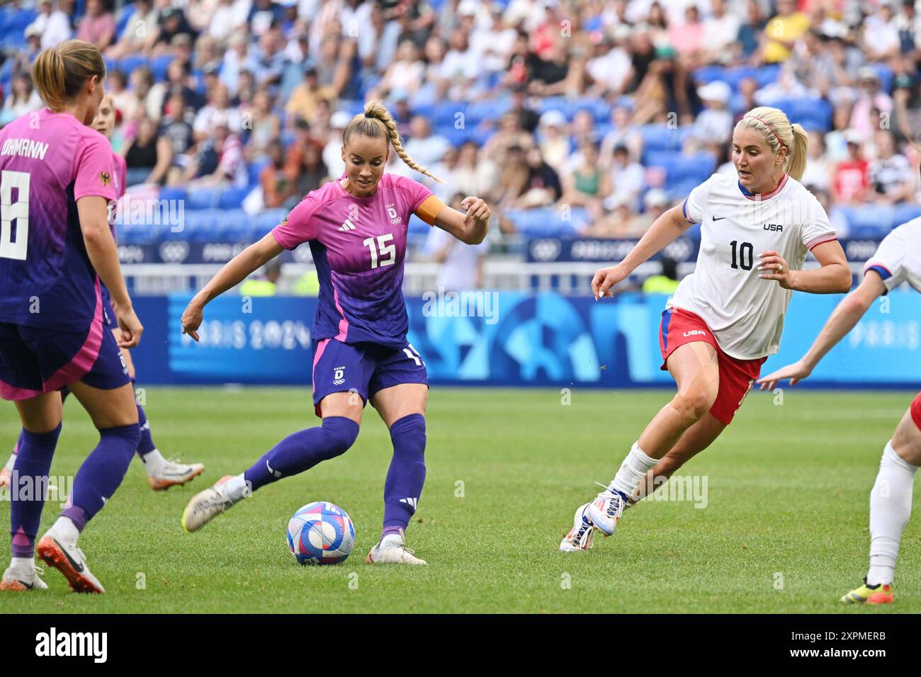 Giulia Gwinn (Germany) and Lindsey Horan (USA), Football, Women's Semi ...