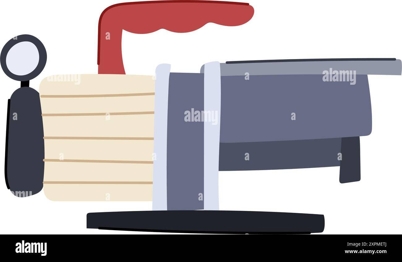 worker vacuum pump cartoon vector illustration Stock Vector Image & Art ...