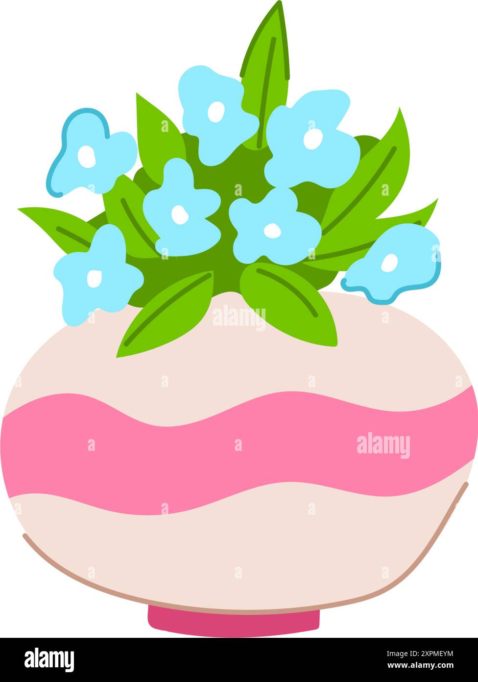 plant vase flower cartoon vector illustration Stock Vector Image & Art ...