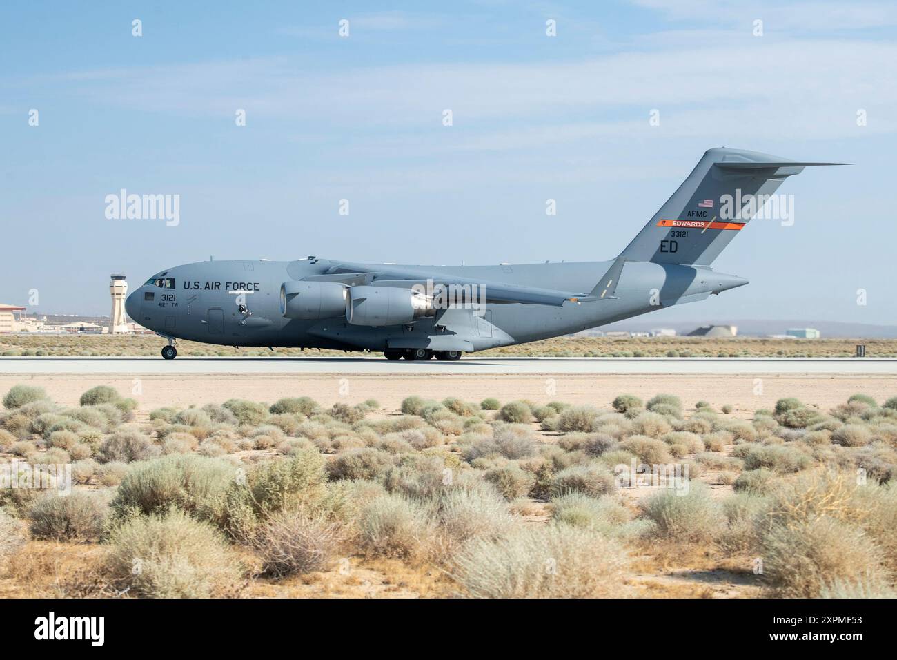 A C-17 Globemaster III assigned to the 418th Flight Test Squadron takes ...