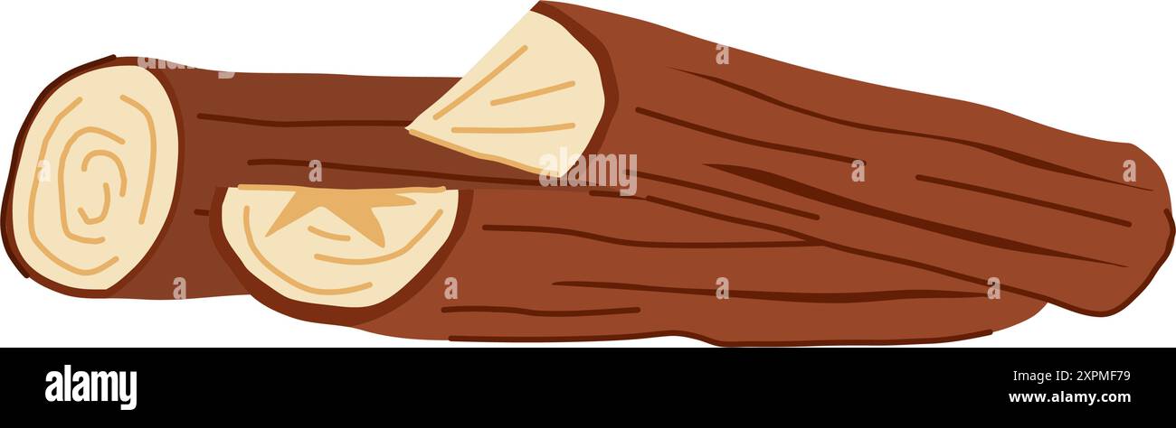 tree wood log cartoon vector illustration Stock Vector Image & Art - Alamy