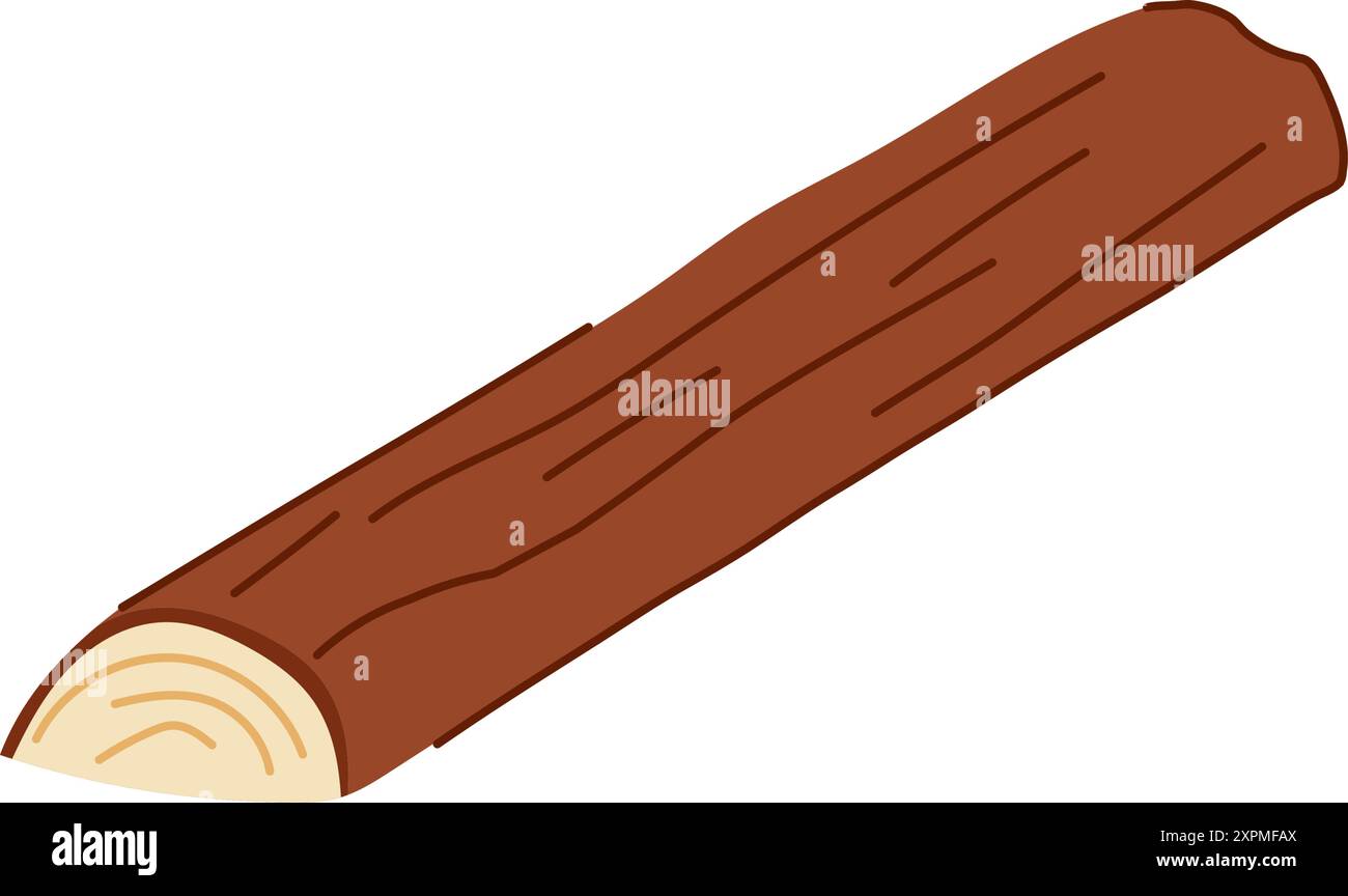 cut wood log cartoon vector illustration Stock Vector Image & Art - Alamy