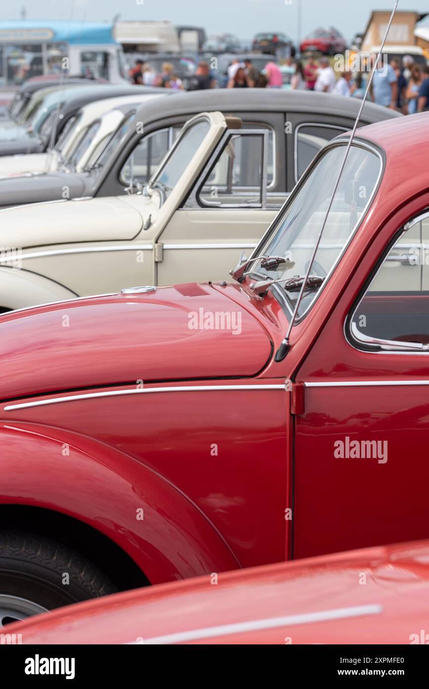 Row of Volkswagen Beetles at a VW Dub festival. August 2024 Stock Photo ...